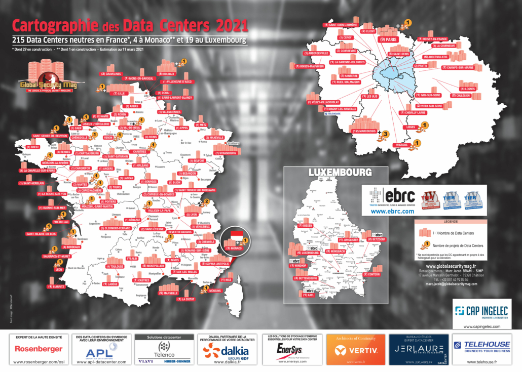 La cartographie 2021 des datacenters est sortie - CapIngelec