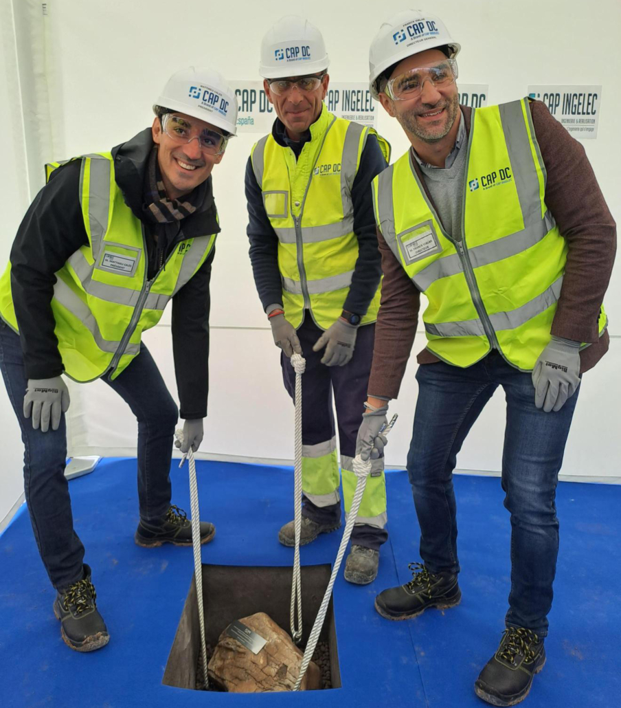 First stone laid on the Data4 MAD02 site - CapIngelec